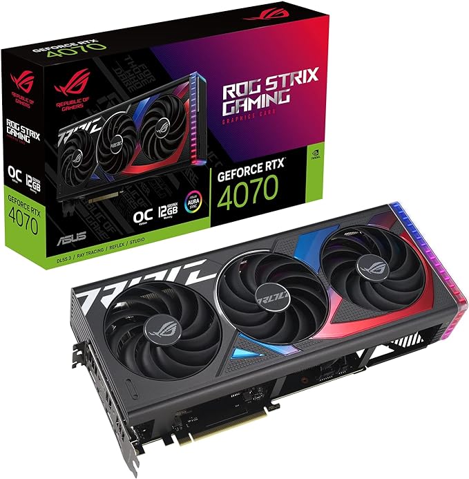 ASUS Tarjeta gráfica para juegos ROG Strix GeForce RTX™ 4070 OC Edition ...