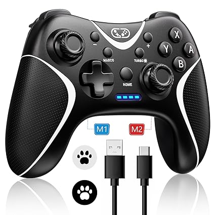BRHE Wireless Switch Pro Controller,Nintendo Switch Controller with Programmable/Vibration/Turbo ...
