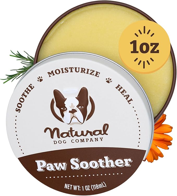 Natural Dog Company Bálsamo calmante para patas, lata de 1 onza, crema ...
