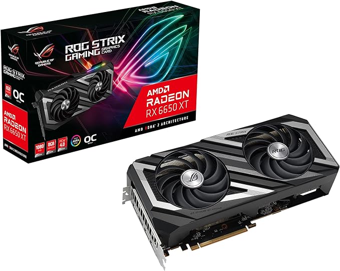 ASUS ROG Strix AMD Radeon RX 6650 XT OC Edition - Tarjeta gráfica para ...