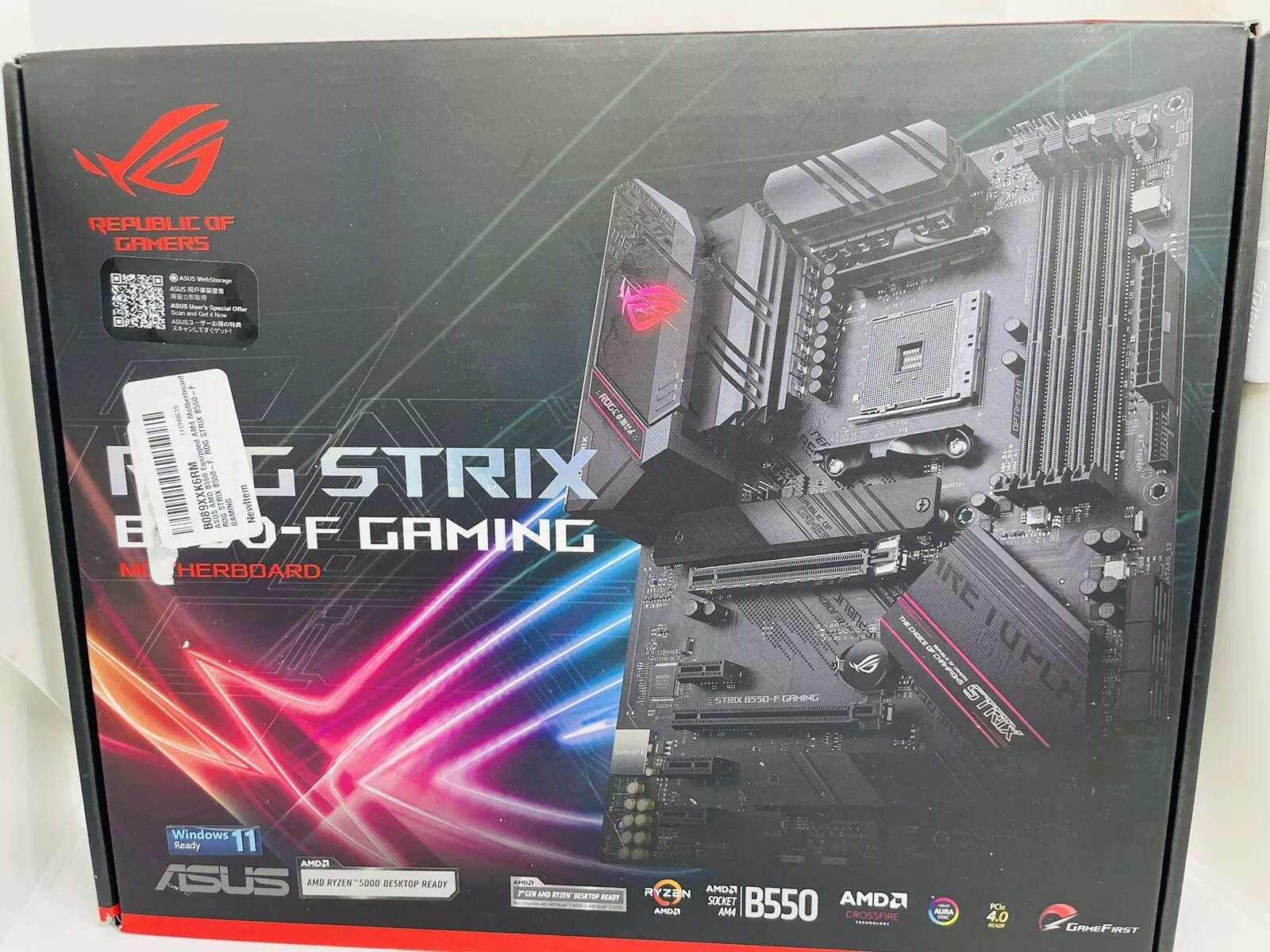 Placa madre para juegos ASUS ROG Strix B550-F AMD AM4 Zen 3 ATX | Mercandu